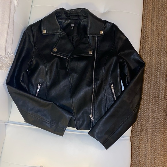 Missguided | Jackets & Coats | Black Leather Jacket | Poshmark